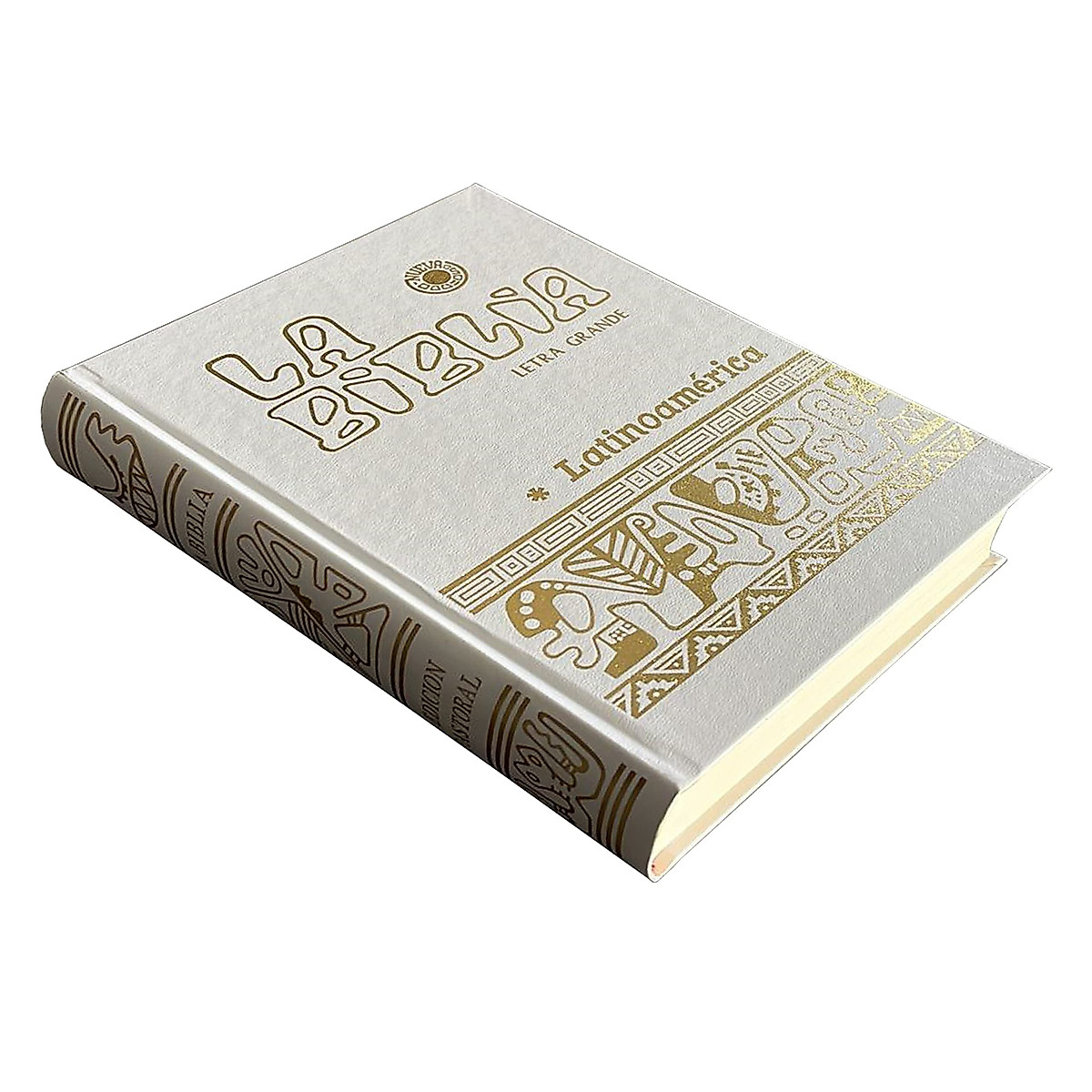 Coladera La Biblia Catolica Latinoamericana Letra Grande Edicion Cartone en Español con Señalador Biblico - The Latin American Catholic Bible Spanish Edition with Bookmarks (White)