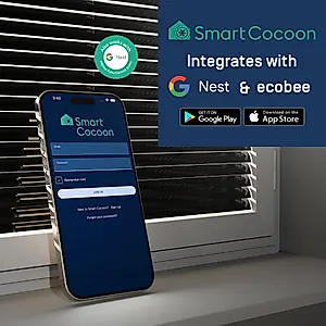 SMARTCOCOON 4"X10" Intelligent Booster Fan System - Integrates With Ecobee & Nest Smart Thermostats - Increase Airflow to Bedroom & Syncs To Your HVAC System - Renter Friendly Floor Fan For Vent