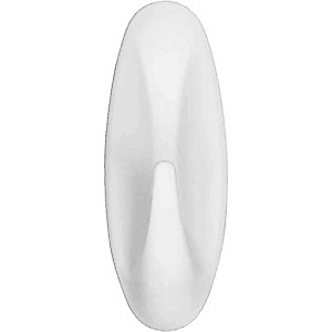 Command Plastic Designer Hooks BP1PTF, Medium, White, 4-Hooks