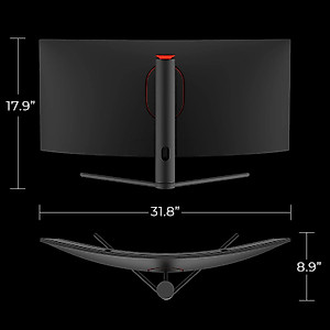 Deco Gear 34" 3440x1440 21:9 Ultrawide Curved Monitor, 180Hz, HDR10, 4000:1 Contrast Ratio, 99% sRGB, 16.7 Million Colors, Adaptive Sync, Blue Light Reduction
