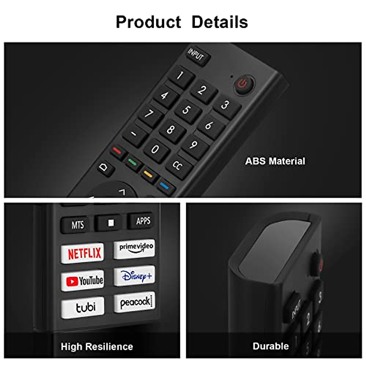 TOPKIND Upgraded ERF3J80H Replacement Smart TV Remote Fit for Hisense 4K UHD Android Smart TV 75A6G 70A6G 65A6G 60A6G 55A6G 50A6G 43A6G 55U68G 65U68G 55U6G 50U6G 65U6G 75U6G 50U68G 75U68G