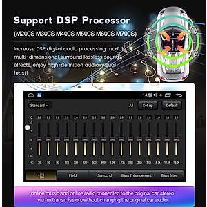 8-Core 2+32GB IPS Touch Screen Car Stereo for Toyota Highlander 2007 2008 2009 2010 2011 2012 2013 Bluetooth Car Radio Built-in Apple Carplay Android Auto GPS Navigation SWC DSP Head Unit