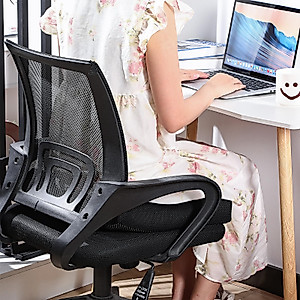 2 Pcs Large Memory Foam Seat Cushion 18 x 16 x 3 Inch Breathable Chair Pad Cushions Comfortable Wheelchair Chair Pillow with Washable Cover for Desk Car Office Back Pain Relief Coccyx Cushion (Black)