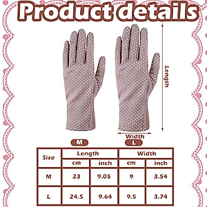 3 Pairs UV Gloves Sun Protection Women Driving Gloves Summer Sunblock Gloves for Driving Riding Outdoor (Purple, Dark Pink, Light Beige, Medium)