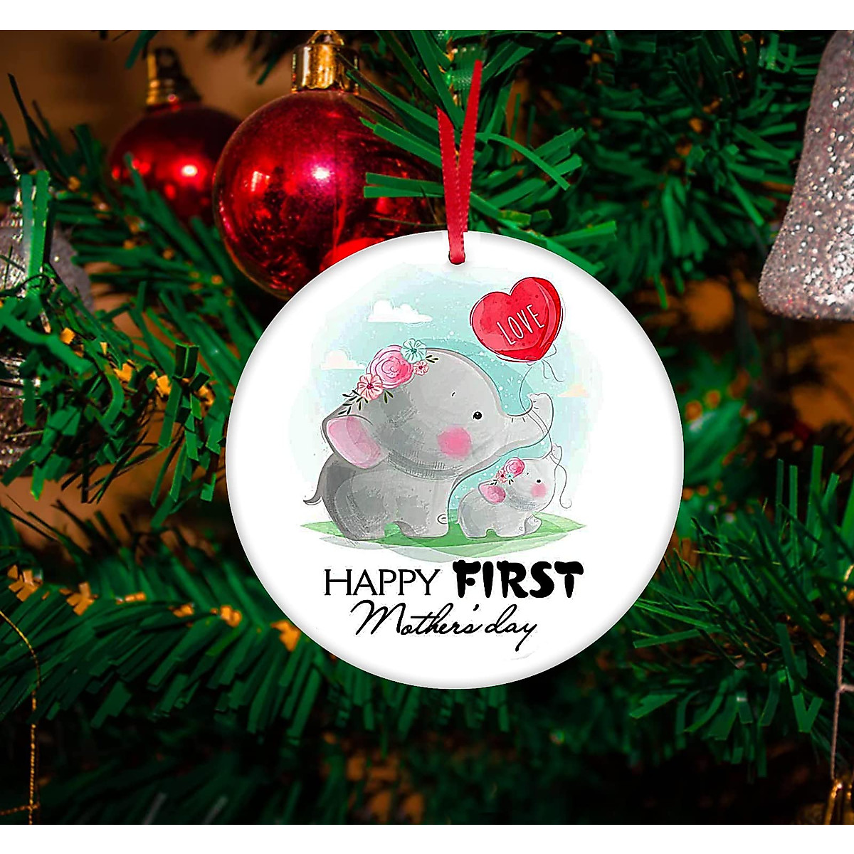 FaCraft First Time Mother Gifts for Mom,3" First Mothers Day Ornament,1st Mothers Day Keepsake Gift for Mom,Mommys,Mother to be,Baby Shower