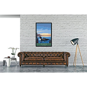 Itasca State Park Loon & Chick Professionally Framed Giclee Archival Canvas Wall Art for Home & Office by Artist Joanne Kollman 30" x 45"