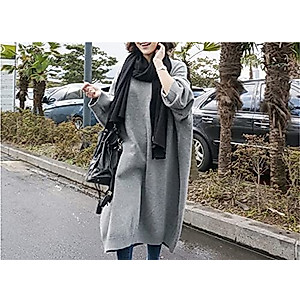 KHIRY Women Pullover Sweaters Classic Long Oversized Loose Crewneck Long Sleeve Solid Jumper Knit Pullover Tops Fall Winter