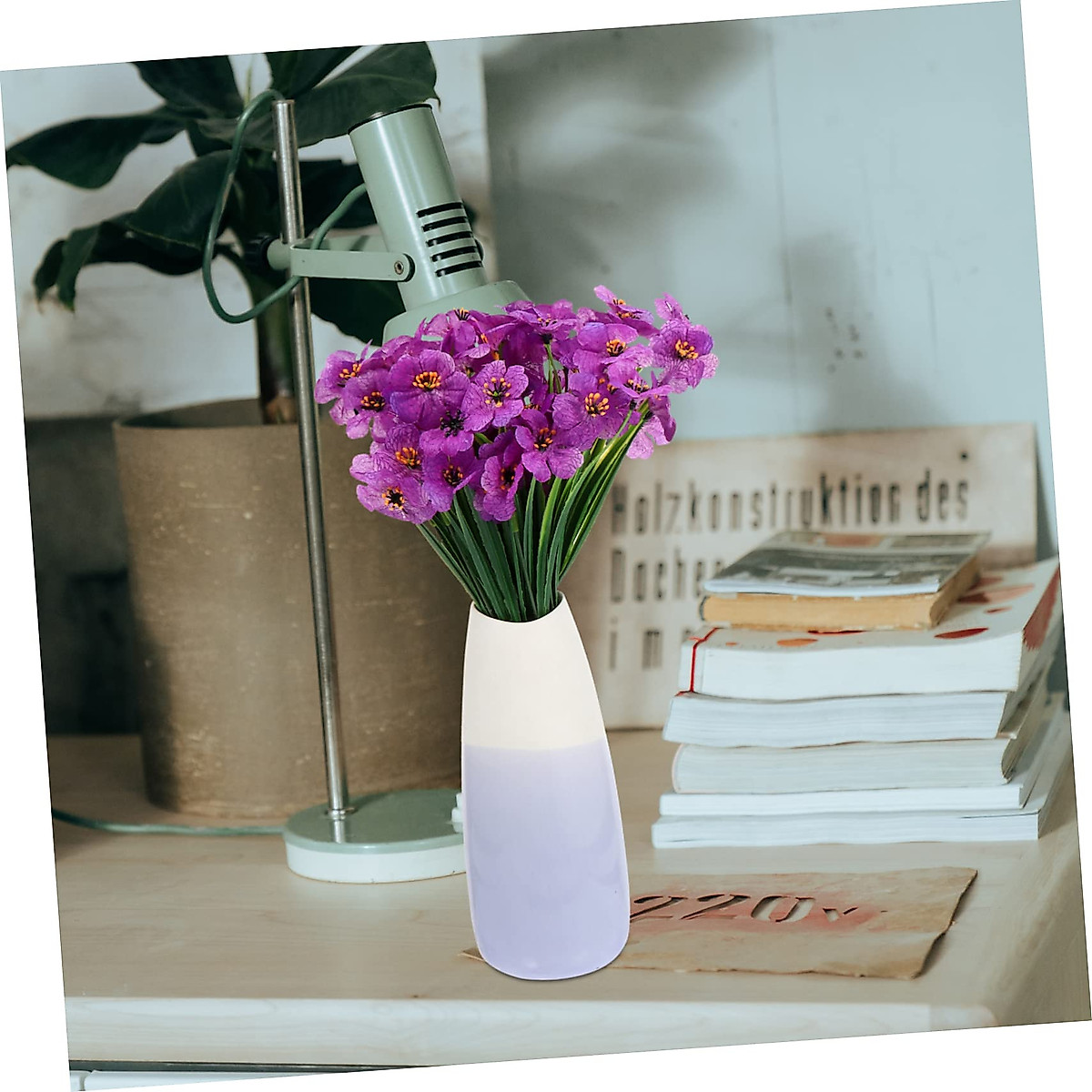 BESPORTBLE 4Pcs Artificial Violet Flowers Silk Flowers Fake Flowers Faux Flowers Stems Arrangement for Indoor Outdoor Home Shop Garden Windows Wedding Purple