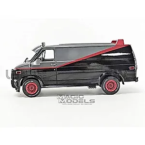 Greenlight 1/18 Hollywood The A-Team 1983-87 TV Series 1983 GMC Vandura Diecast Model Car #13521, Multi