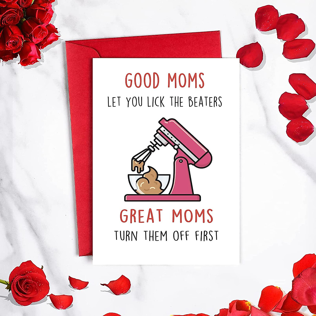 Funny Mother’s Day Card for Wife, First Birthday Card for Mom, Unique Mothers Day Cards Gifts for Women, Cute Mother Birthday Card from Daughter Son