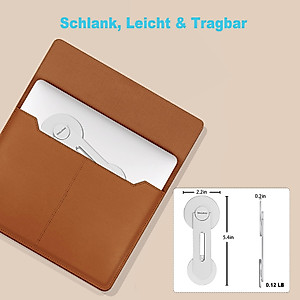 WeLohas Magnetic Phone Holder for Laptop,Continuity Camera Mount for iOS 16/macOS 13 Ventura,Suitable for iMac,Desktop Computer,Tesla Model 3/X/Y/S & iPhone 14/13/12,Adjustable Laptop Phone Holder