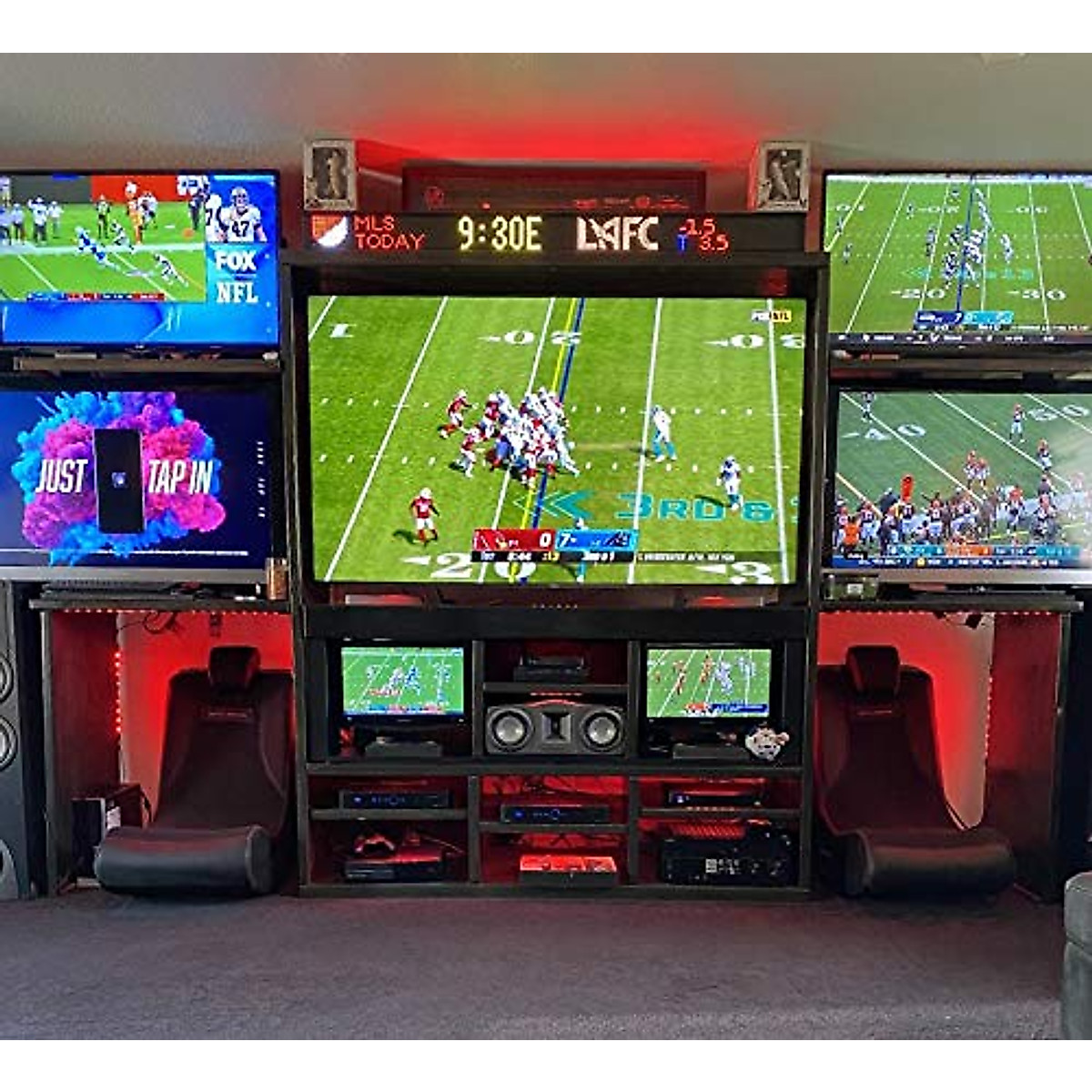 Tickercom Skybox Sports LED Ticker Display Live Scores for Man Cave 63 Inch Titan