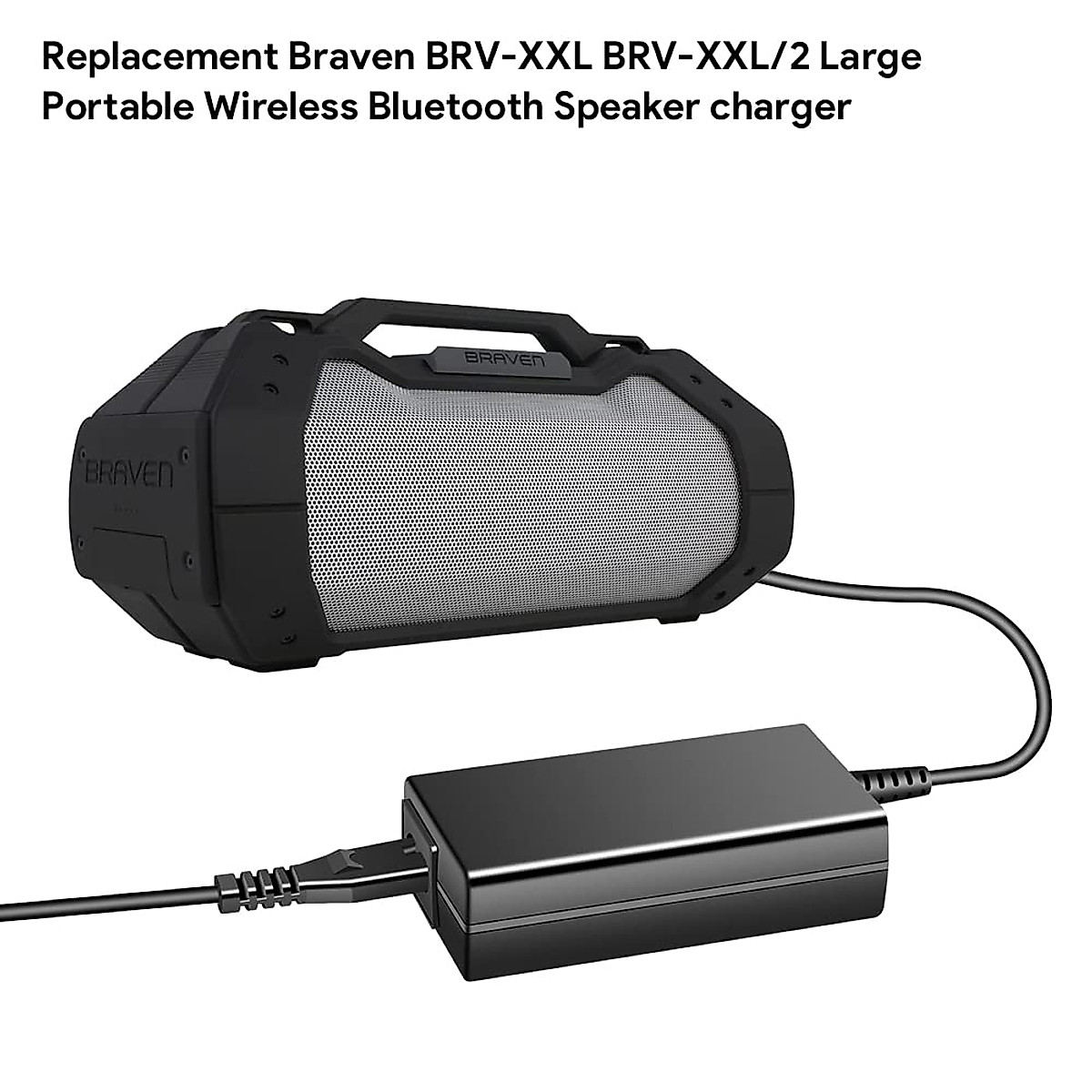 HKY 18V AC Adapter compatible with Braven BRV-XXL BRV-XXL/2 BRV-XXL-2 Large Portable Wireless Bluetooth Speaker [Waterproof][Outdoor] Replacement Switching Power Supply Cord Battery Charger Plug