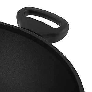 AROMA The Ultimate Wok (Made in Germany) Hand Cast Aluminum Wok with Glass Lid, Nonstick Cookware Pan with Diamond Reinforced Coating, 5-Quart, Black
