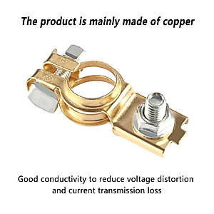 2PCS Pure Copper Battery Terminal Connectors+2PCS Battery Terminal Fiber Washers-Auto Quick Release Replacement Battery Terminal Assortment Kit,Fit for Car Van Caravan Truck Battery