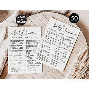 All Ewired Up Baby Trivia Game (50-Cards) Fun Baby Shower Game Activity, Gender Neutral Boy or Girl