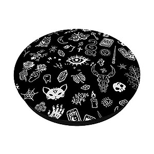 Witchy Gothic Black Spiritual Magic Wicca Mystic Witchcraft PopSockets Swappable PopGrip