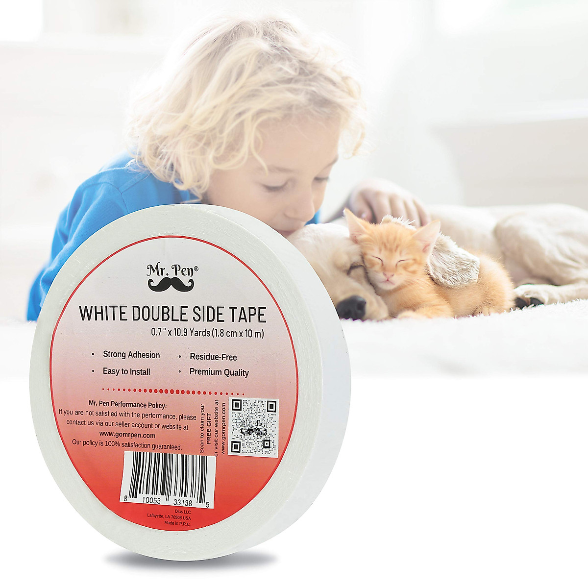 Mr. Pen- Double Sided Carpet Tape, 0.7 inch x 10.9 Yard, Carpet Tape, Rug Gripper, Rug Tape, Carpet Tape for Wood Floors, Carpet Tape Double Sided, Rug Slip Stopper, Rug Anti Slip, Carpet Adhesive