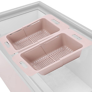 Freezer Baskets, Deep Freezer Chest Freezer Organizers with Handle, Expandable Vegetable Washing Baskets, Universal Freezer Storage Bins, Freezer Organization Accessories ()