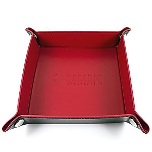 Paladin Roleplaying Dice Rolling Tray - Small Portable Faux Leather Tray for DND