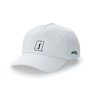 PGA TOUR Men's Standard Mesh Golf Hat, Bright White, One Size