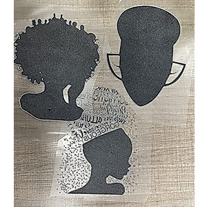 Black Smart Queendom Beauty Iron On Patches for Clothing DIY Transfer Decals on T-Shirt Hoodie Pillow 3Pcs