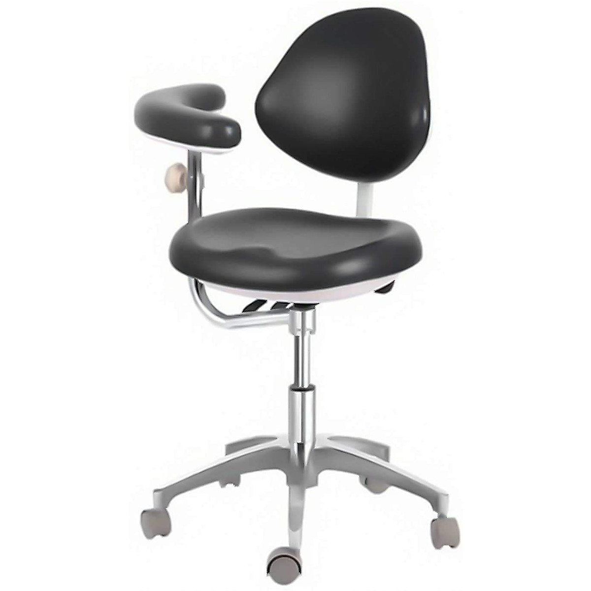 Assistant's Stool - Premium Dental Assistant's Stool, Black