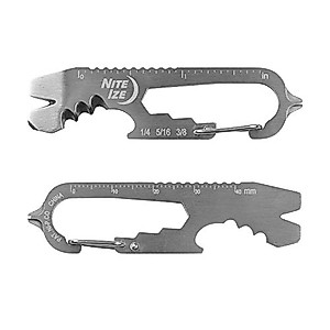 Nite Ize KMTSE-11-R3 DoohicKey Keychain Multi Tool, Stainless Steel