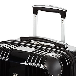 SwissGear 7786 Hardside Expandable Luggage with Spinner Wheels, Black, Carry-On 20-Inch