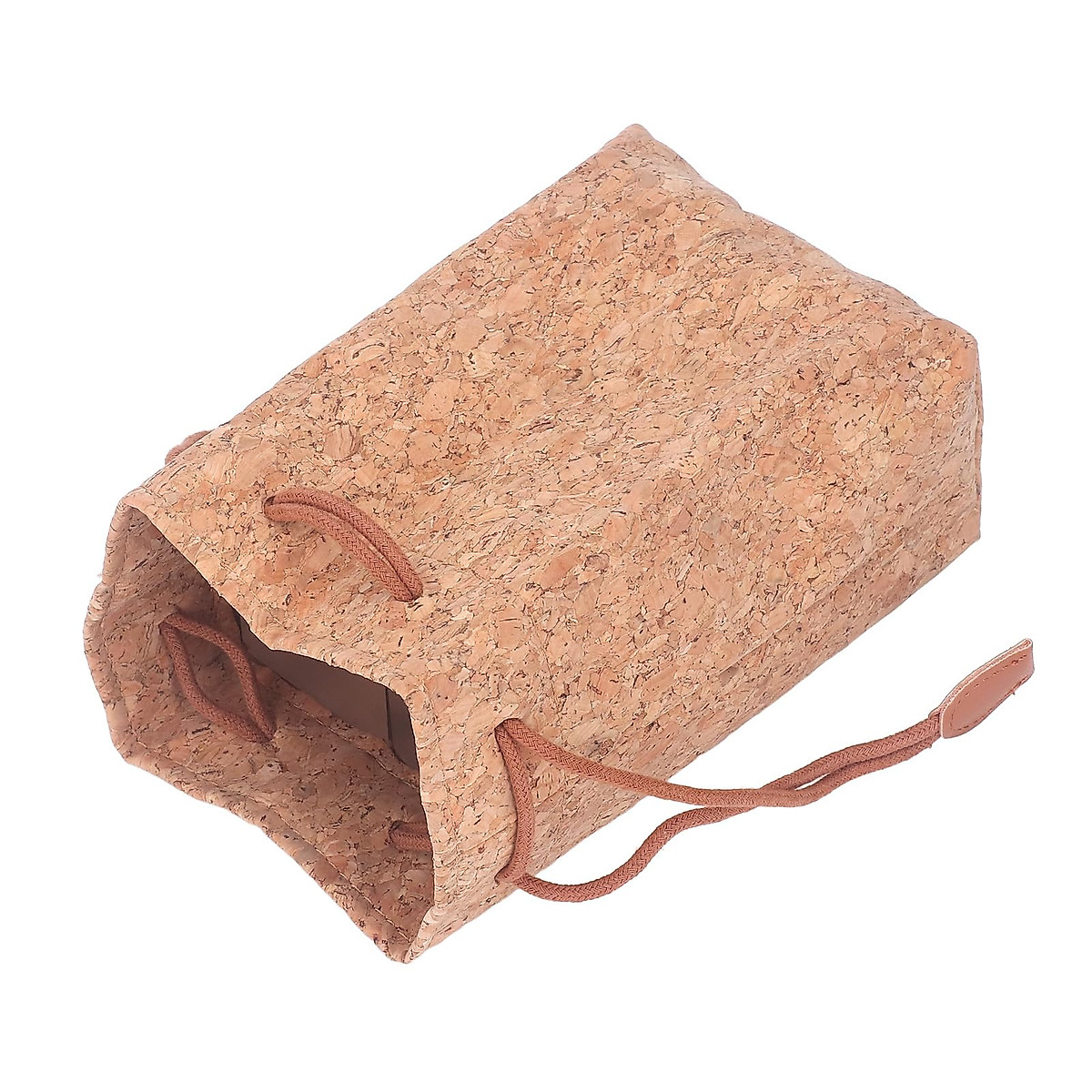 BOLORAMO Camera Lens Bag, PU Leather Cork Camera Bag 19.5x11.5x7.5cm Good Protection for Key