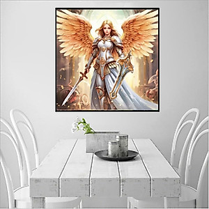 DIY 5D Diamond Art Painting Kit Cartoon Cross Stitch Diamond Art Painting Picture Kit Canvas Diamond Rhinestone Crystal Cross Stitch Embroidery Picture Adult Home Decor Wall Decor (battle angel)