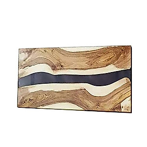 Epoxy Table, Epoxy Resin River Table, Live Edge Wooden Table, Natural Wood,Dining table, Natural Epoxy Table, Resin Table 54x27 inch