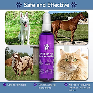 Shilah's Pet First Aid - Dog Hot Spot Treatment - Cat and Dog Wound Care Spray - Anti-Itch Spray for Pet - Cat Wound Care - Paw Cleaner Spray - Promote Quick Healing Skin Repair