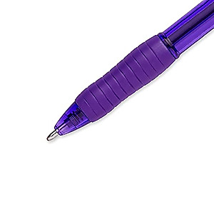 Paper Mate Profile Retractable Ballpoint Pens, Bold Point 1.4mm (12-Pack-Ballpoint, Purple)
