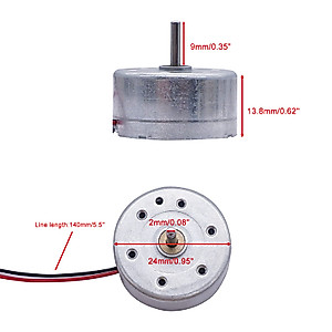 weideer 6Pcs DC 3V Mini Generator Motors 7000RPM Electric Motor with Wire for DIY Toys Wind Turbine Generator K-023