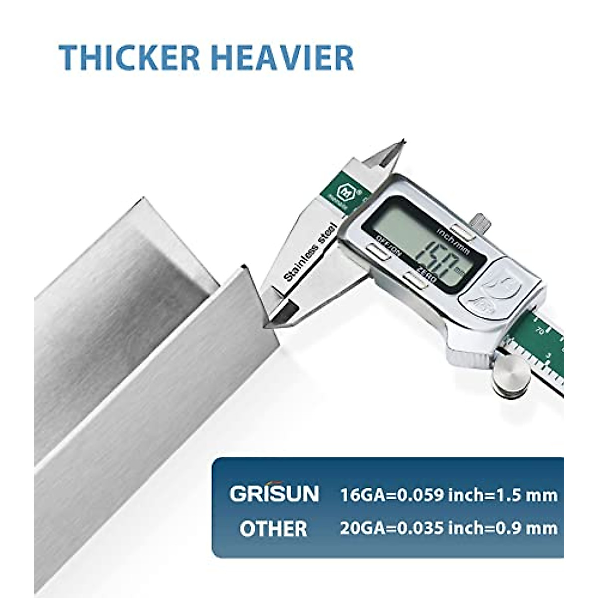 GRISUN 17.5 inch Heavy Duty 7620 Flavorizer Bars - Fits for Weber Genesis E-310, E-330, 304 Stainless Steel Heat Plates Deflectors for Genesis E320 S310 S320 S330 with Front Control Knobs Gas Grill