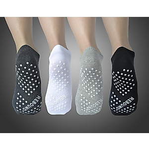 DIBAOLONG Non Slip Yoga Socks for Women, Anti-Skid Gripper Socks Pilates Barre Bikram Fitness Socks with Grips