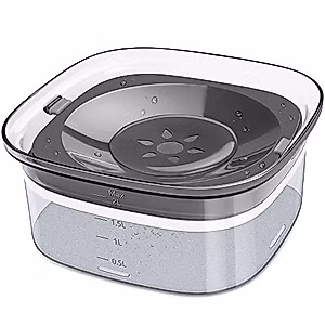 UPSKY 70oz Dog Water Bowl 2L No Spill Large Capacity Slow Feeder, Spill Proof Pet Water Dispenser Vehicle Carried Travel Drinking Water Bowl for Dogs, Cats