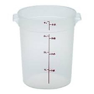 Cambro RFS4PP190 Round Storage Container 4 Qt, 6 Pack