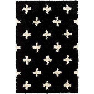 Mark&Day Area Rugs, 8x10 Kapeleind Modern Black Area Rug, Black White Beige Carpet for Living Room, Bedroom or Kitchen (8' x 10')