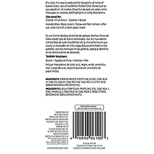 Wilton FoodWriter Color Fine-Tip Edible Markers, 5-Piece