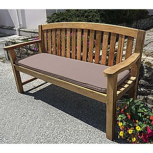 Outdoor Bench Cushion, Waterproof Garden Swing Cushion Non-Slip Patio Furniture Seat Pad with Piping, Indoor Settee Cushion Wicker Loveseat Pads 35x14 Inch
