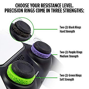 KontrolFreek Precision Rings | Aim Assist Motion Control for Playstation 4 (PS4), Xbox One, Switch Pro & Scuf Controller (Black/Purple/Green)
