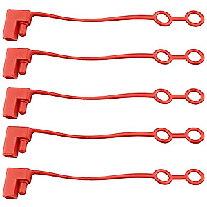 HJ Garden 10PCS SAE Plug Replacement Waterproof Protection Cover Cap Lid Top, Red