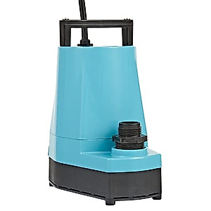 Little Giant 5-MSP 115-Volt, 1/6 HP, 1500 GPH Aluminum Manual Utility Pump, 10-Ft. Cord, Blue, 505723