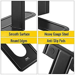 Mr. Pen- Book Ends, Black, 4 Pack, Heavy Duty Metal Bookends for Shelves, Book Holders for Shelves, Book Stoppers, Book Holders, Book Ends for Office, Metal Bookends, Book Ends to Hold Books.