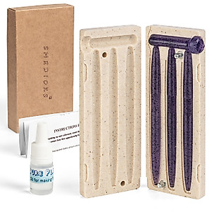 Smedioks Premium Soft Plastiс Mold Lure Making Injection Molds Fishing Lures 3 Cavity Yama Senko 5''