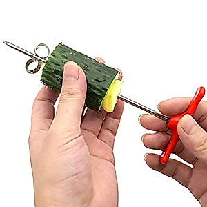 Fruits & Vegetables Spiral Twist Knife,Stainless Steel Spiral Twist Knife, Twist Shredder Ideal for Healthy Snacks, Chips, Parties