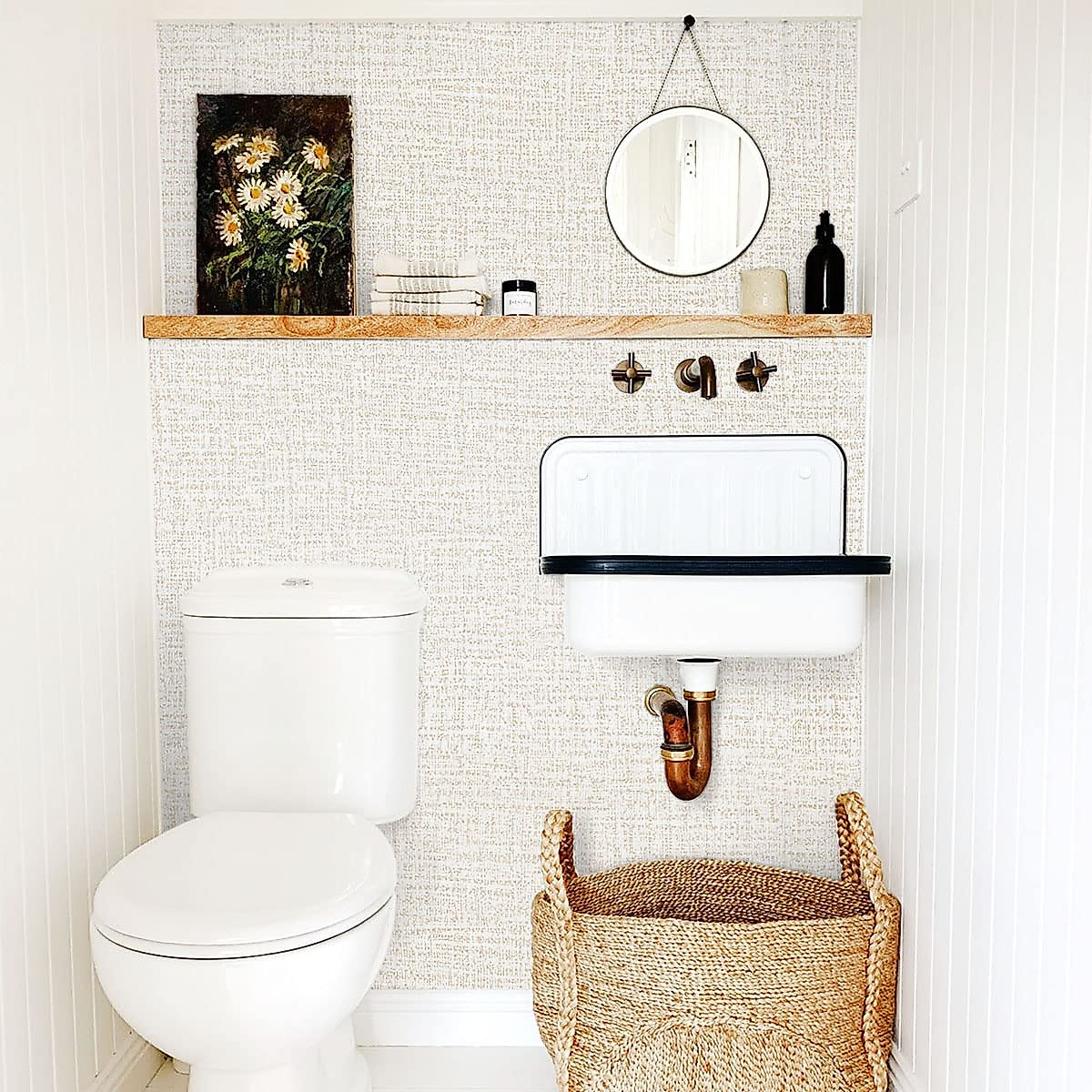 Beige Wallpaper Grasscloth Peel and Stick Wallpaper Contact Paper for Walls 17.7inx118.1in Textured Wall Paper Vinyl Grasscloth Wallpaper Contact Paper Peel and Stick Beige Self Adhesive Wallpaper