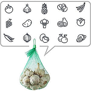 EBOCACB 100pcs Egg Hatching Bags Strong Stretchable Plastic 15 inch Mesh Bag Reusable for Vegetables Fruits Toys